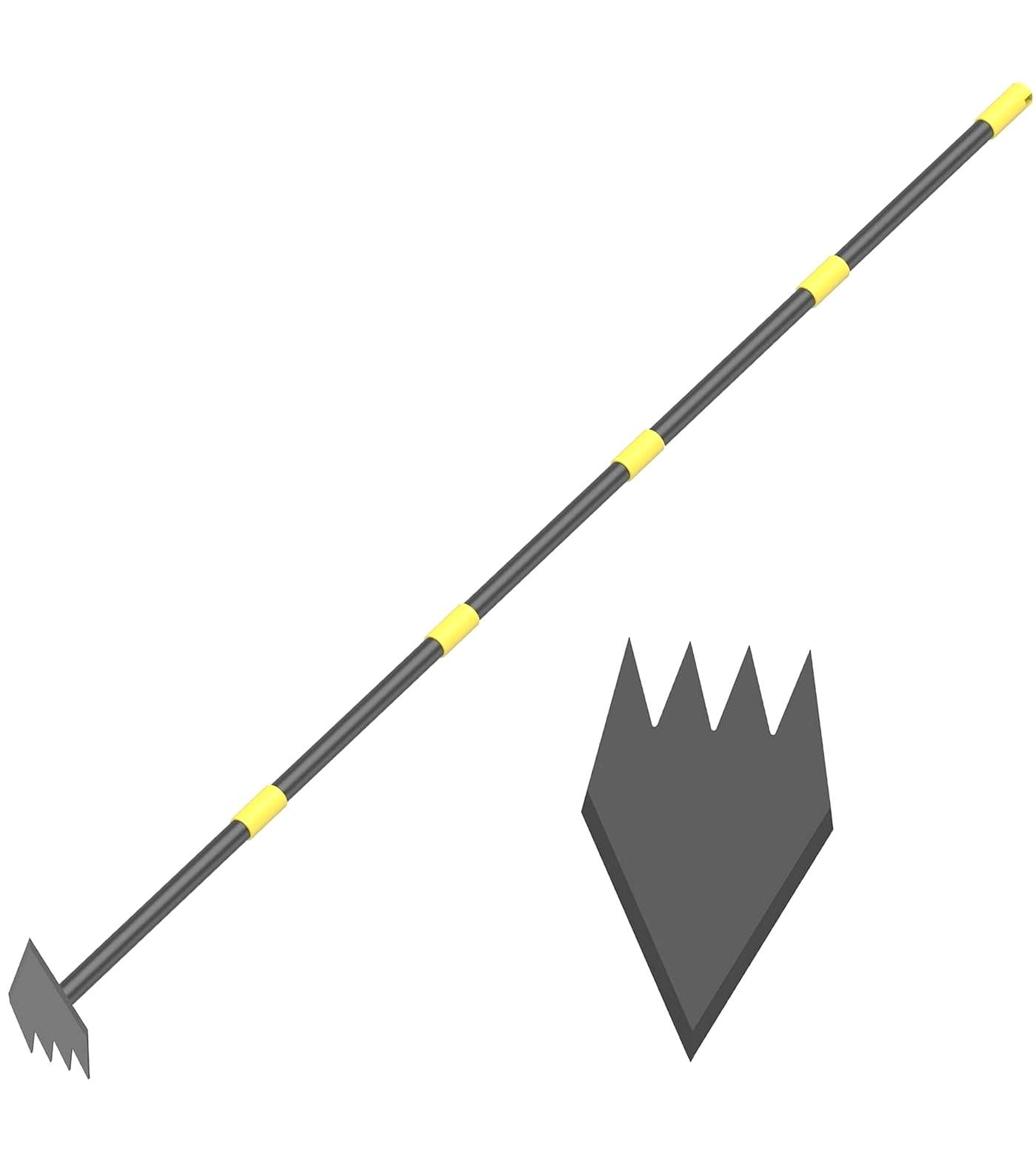 Wellsay Enhanced Dual-Headed Hoe and Cultivator, Adjustable Gardening ...