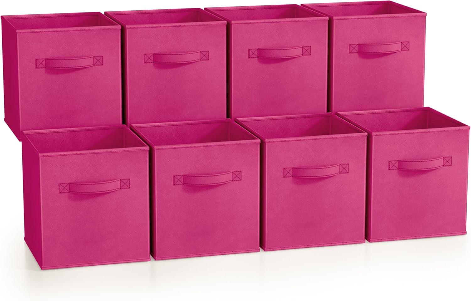 Wellsay Fabric Storage Cubes - 8 Foldable Storage Bins for Organi ...