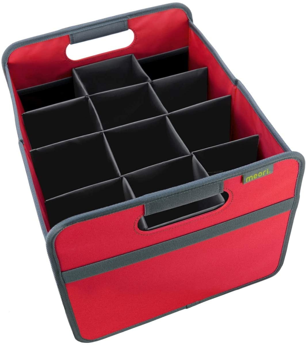 Wellsay Foldable 4 Bottle Wine Tote Lava Black Organize Crate Glass ...