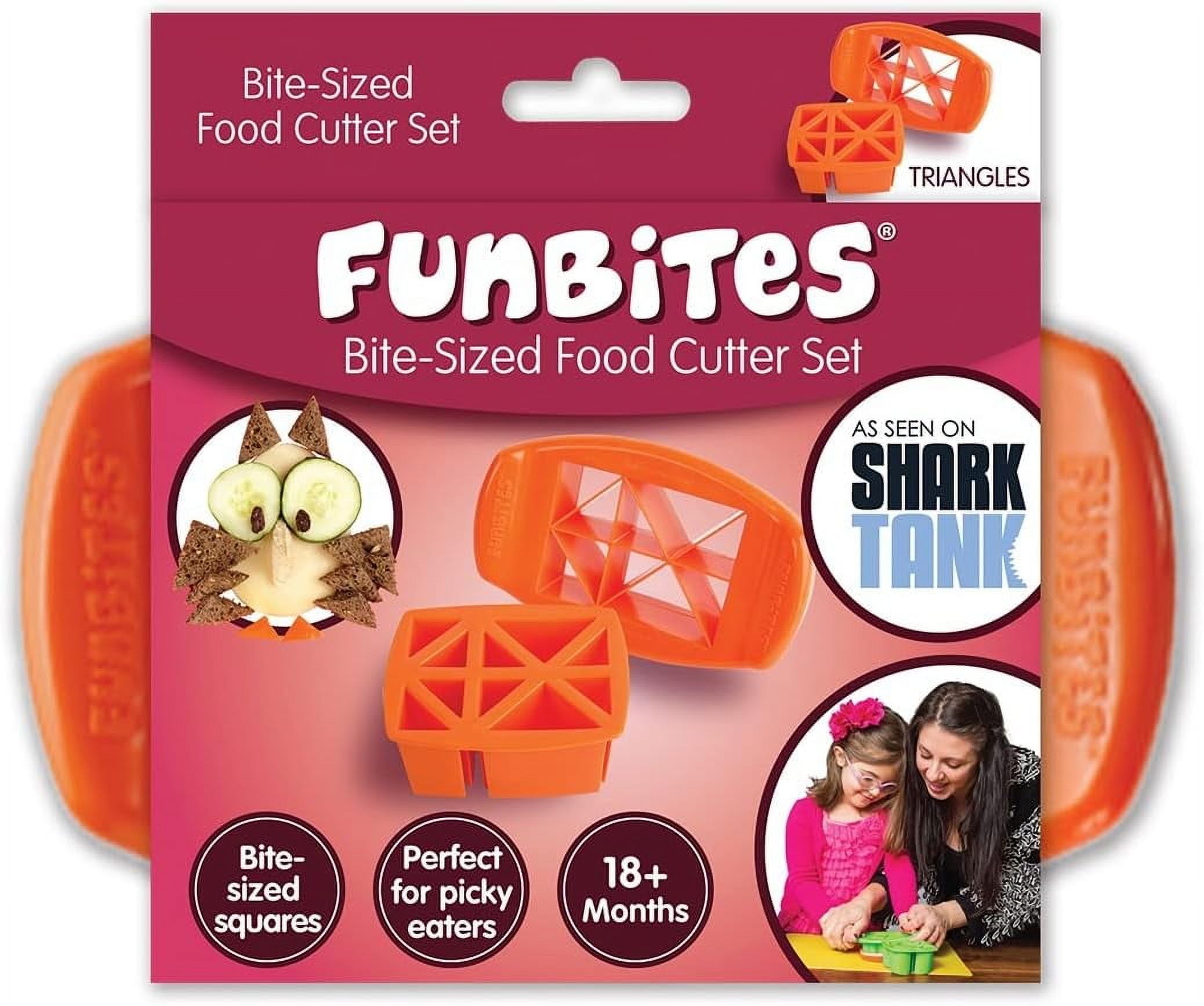 Wellsay Food Cutter for Kids, Orange Triangles - Walmart.com