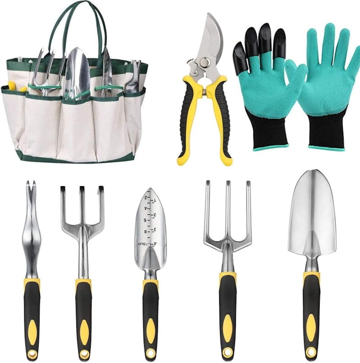Wellsay Friends of Plants Garden Tool Set, 8-Piece Stainless Steel with ...