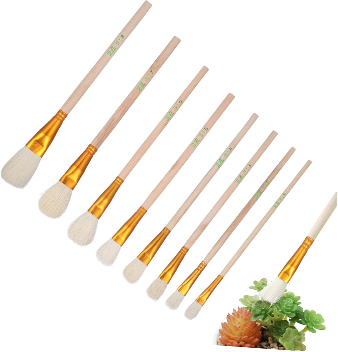 Wellsay Fruit Pollination Brush 8pcs Pollination Brushes Powder Duster ...