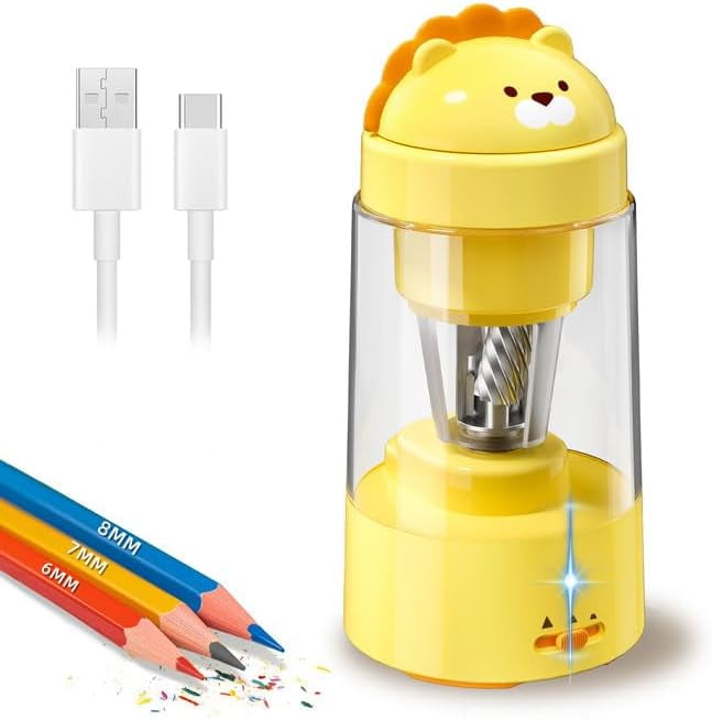 Wellsay Fully Automatic Pencil Sharpener, Lion Pencil Sharpener for ...