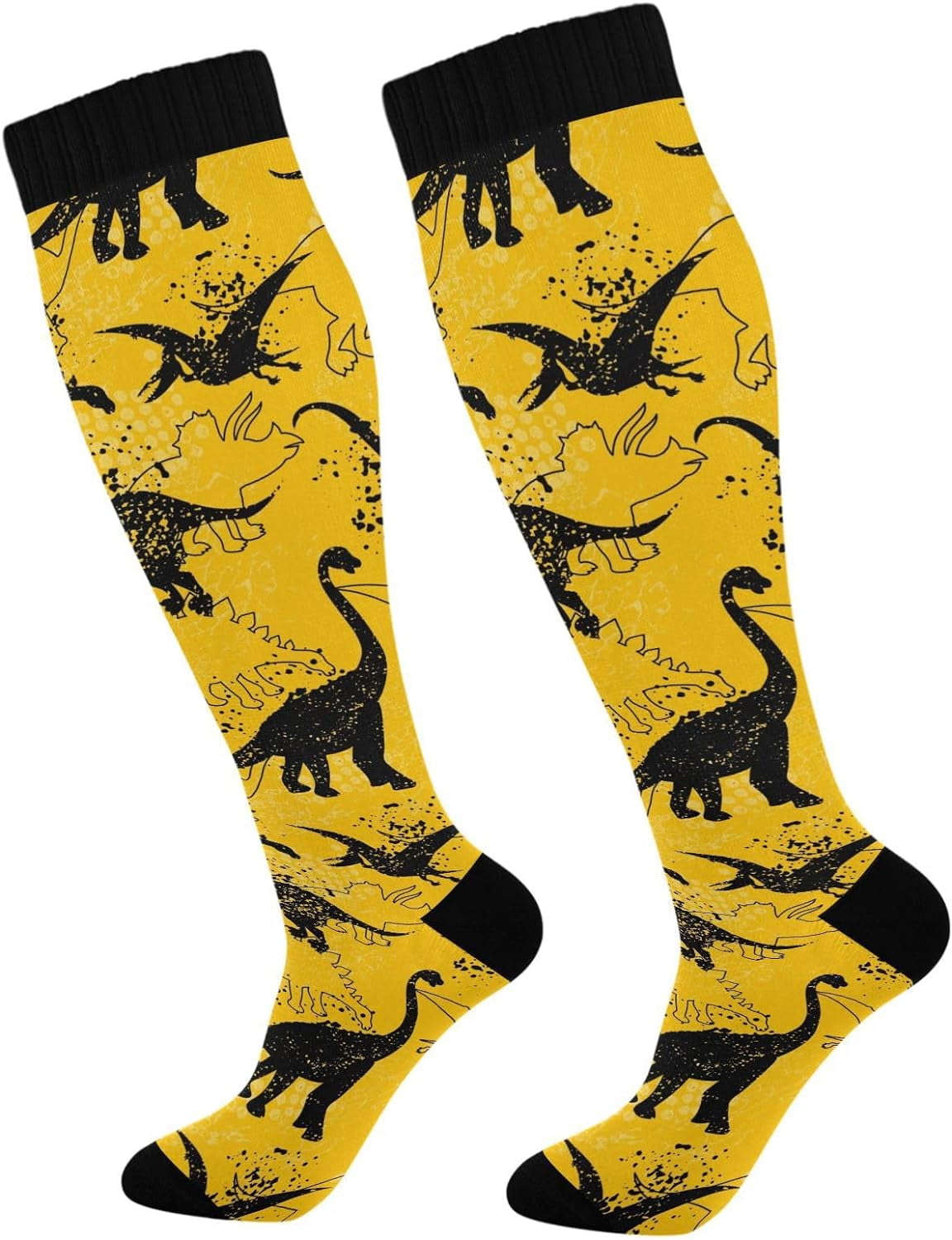 Wellsay Funny Dinosaurs Compression Socks 20-30mmHg for Women Men ...