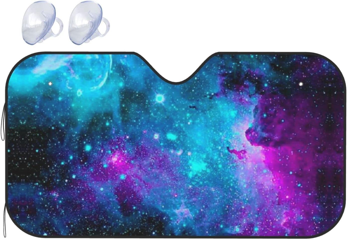 Wellsay Galaxy Blue Windshield Sun Shade Block UV Ray Rector Front Car ...