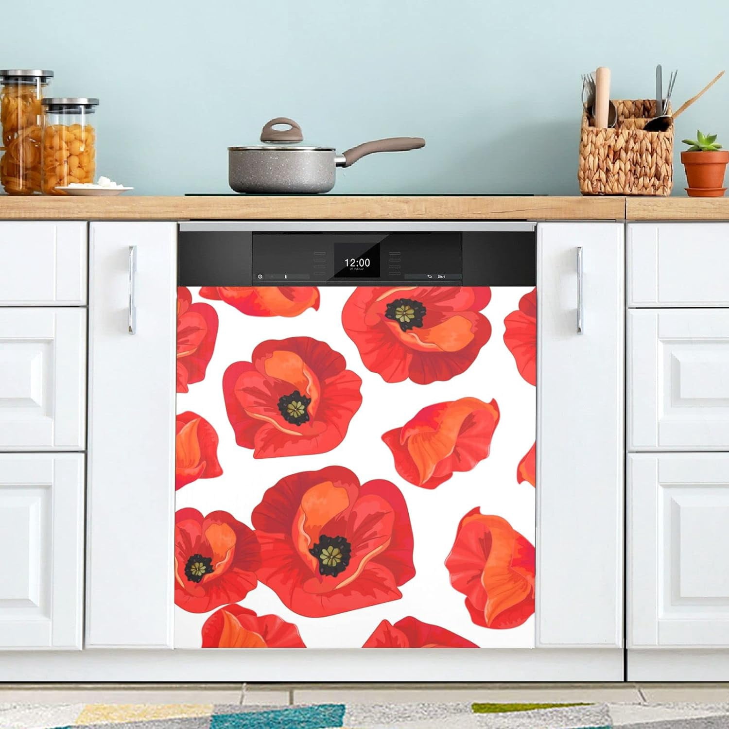 Wellsay Galaxy Dishwasher Magnet Cover, Kitchen Dish Washer Door Panel ...