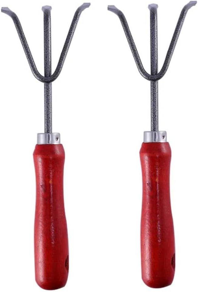 Wellsay Garden Grabbers Rake Set of 3 Tooth Ra Hand Cultivator Garden ...