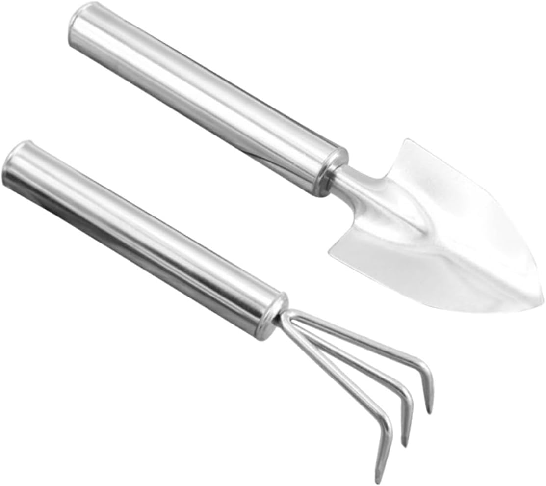 Wellsay Garden Hoe and Rake Set Garden Tools for Planting Mini ...