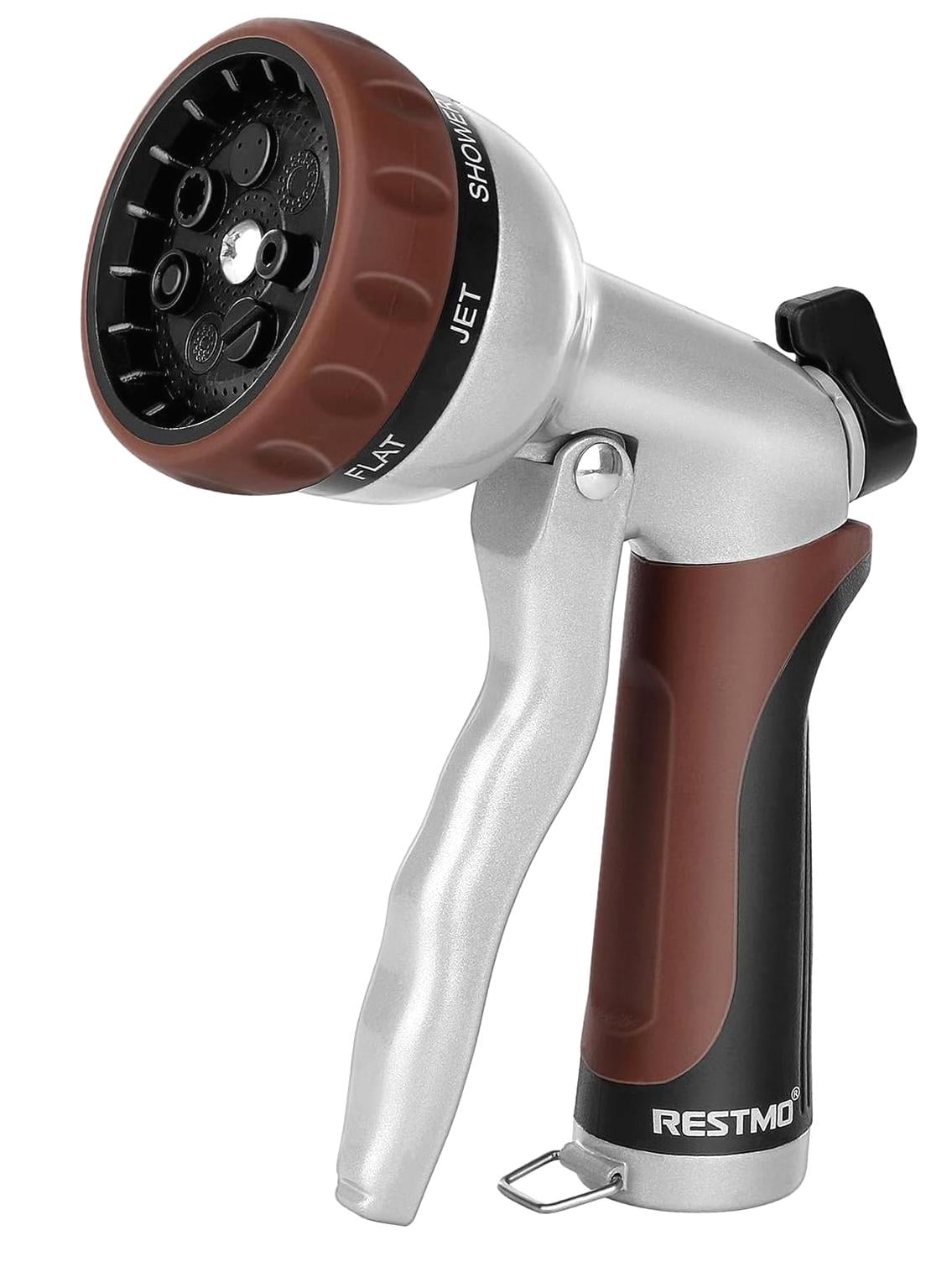 Wellsay Garden Hose Spray Nozzle, Metal Water Spray Nozzle with 7 ...