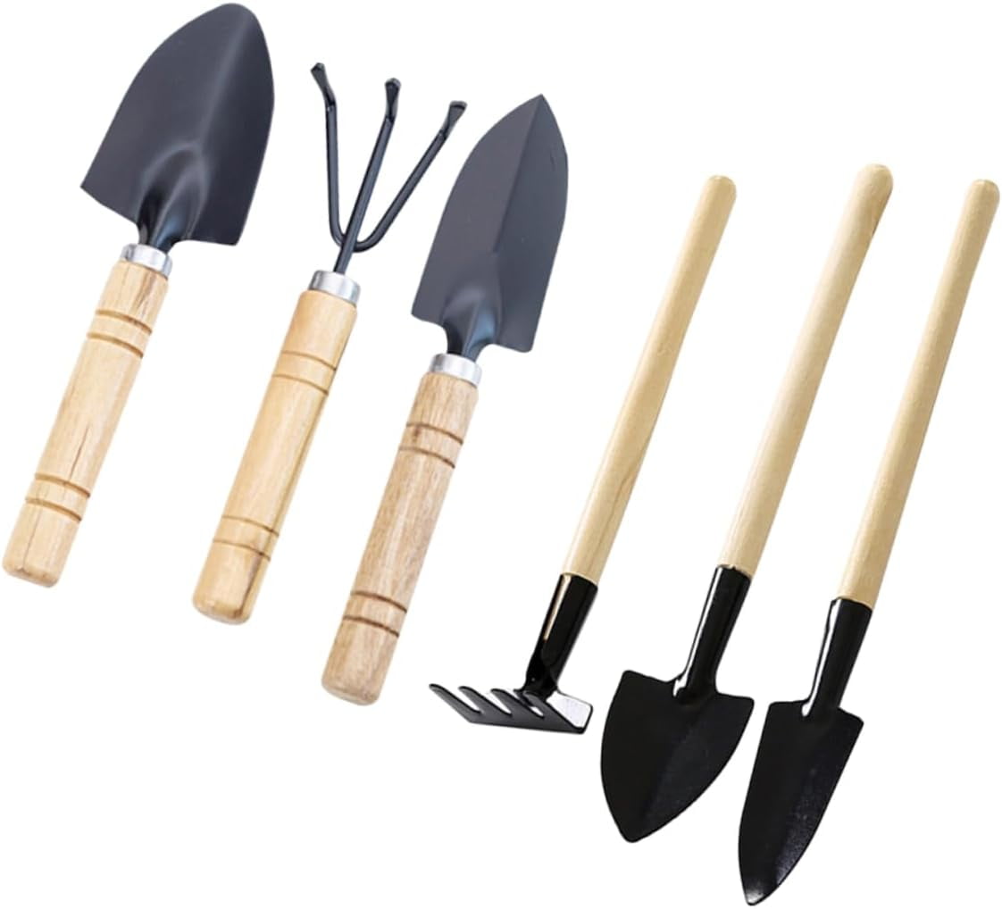 Wellsay Garden Shovel Trowel Set 6pcs Gardening Kit Rake for Planting ...