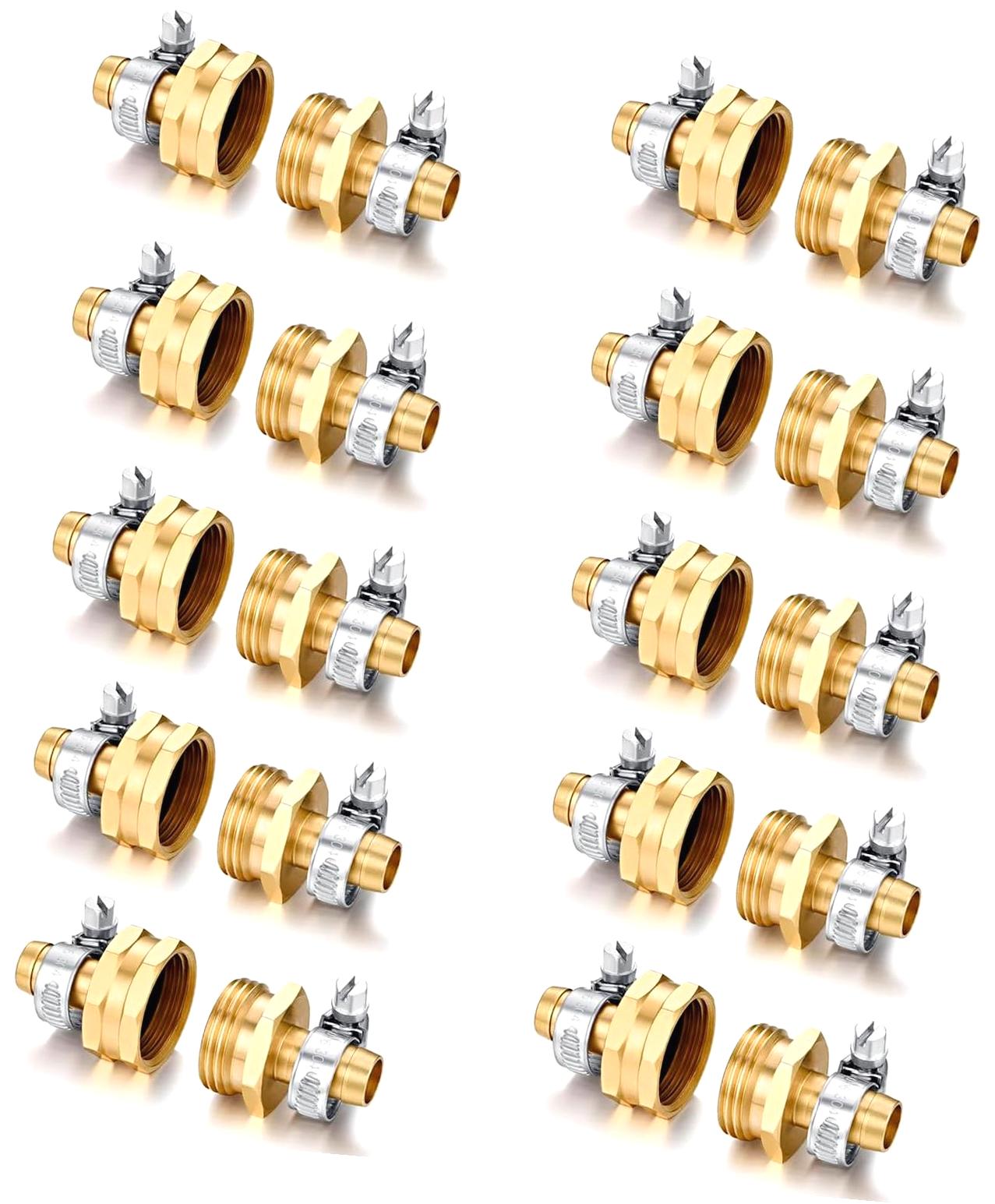 Wellsay Garden Sturdy Hose Repair Connector with Clamps, Suitable for ...