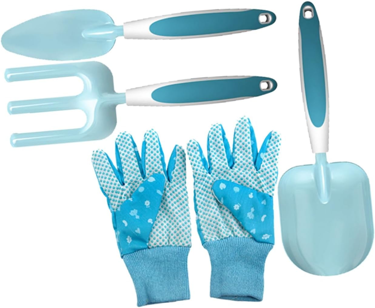 Wellsay Garden Tool Set Rake Hoe Heavy Duty Shovel Trowel Small Shovel ...