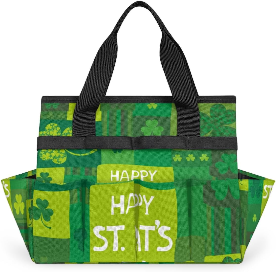 Wellsay Garden Tool Tote Bag for Women Men Beer Happy St Patrick's Day ...