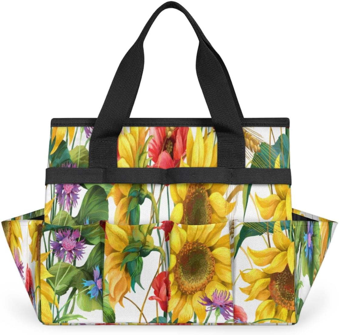 Wellsay Garden Tool Tote Bag for Women Men Summer Flowers Gardening ...