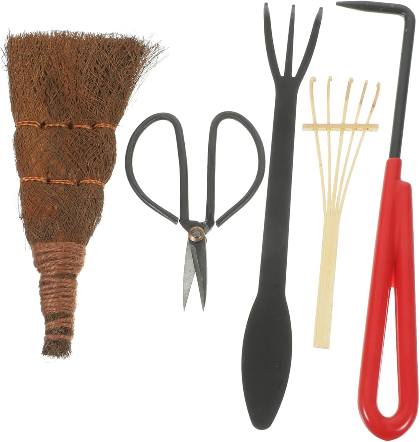 Wellsay Garden Tools Set for Bonsai 1 Pack of Scissors Rake for Precise ...