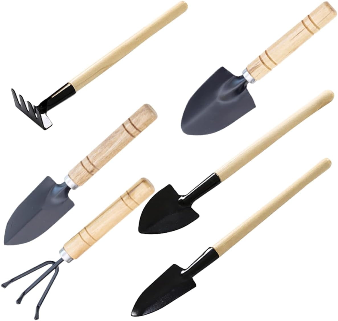 Wellsay Gardening Essential Tool Set 2 Sets of Hand Tools Trowel Shovel ...