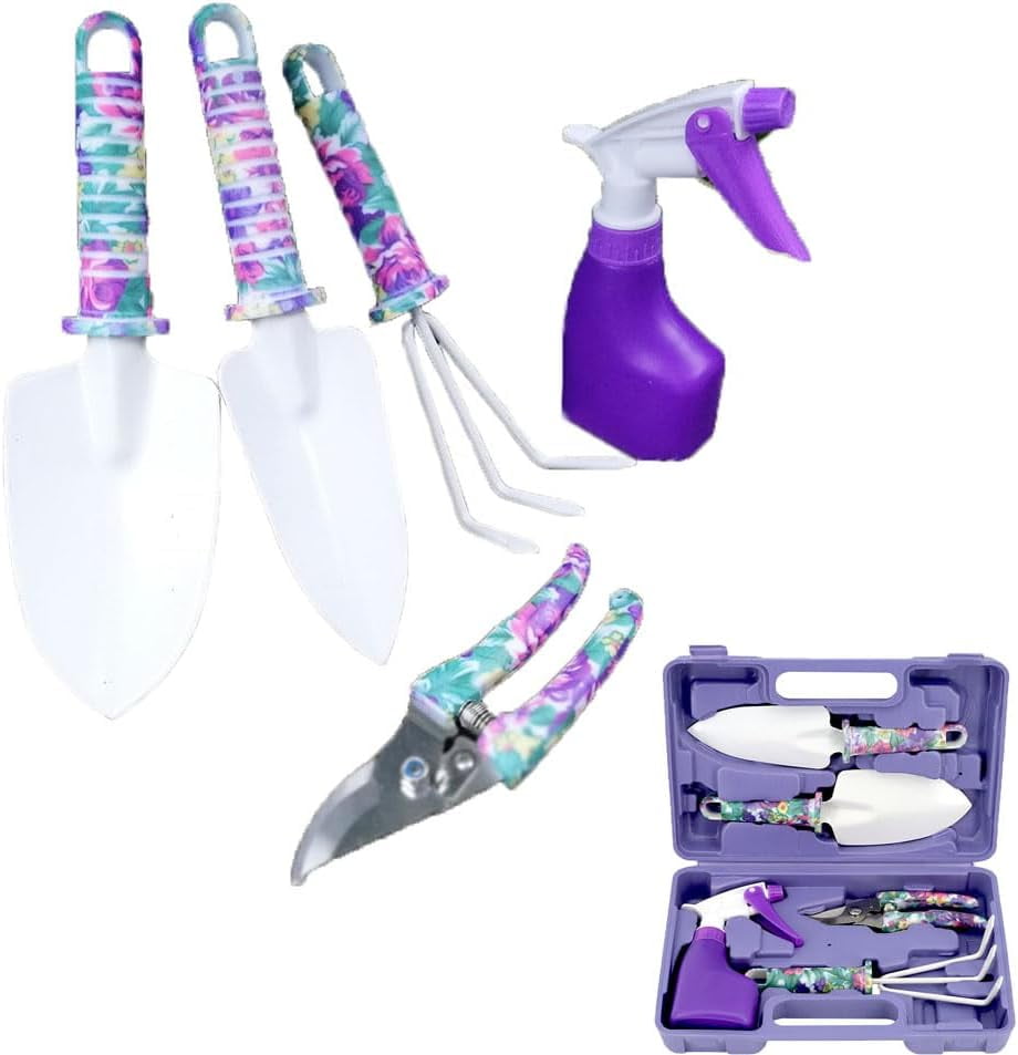 Wellsay Gardening Hand Tool Set for Women Gardening Kit Indoor ...