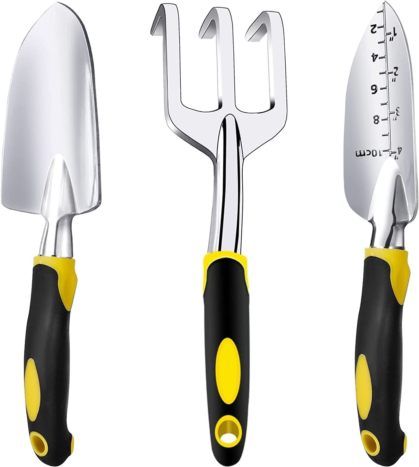 Wellsay Gardening Hand Tools 3 Piece Set - Heavy Duty Garden Trowel ...