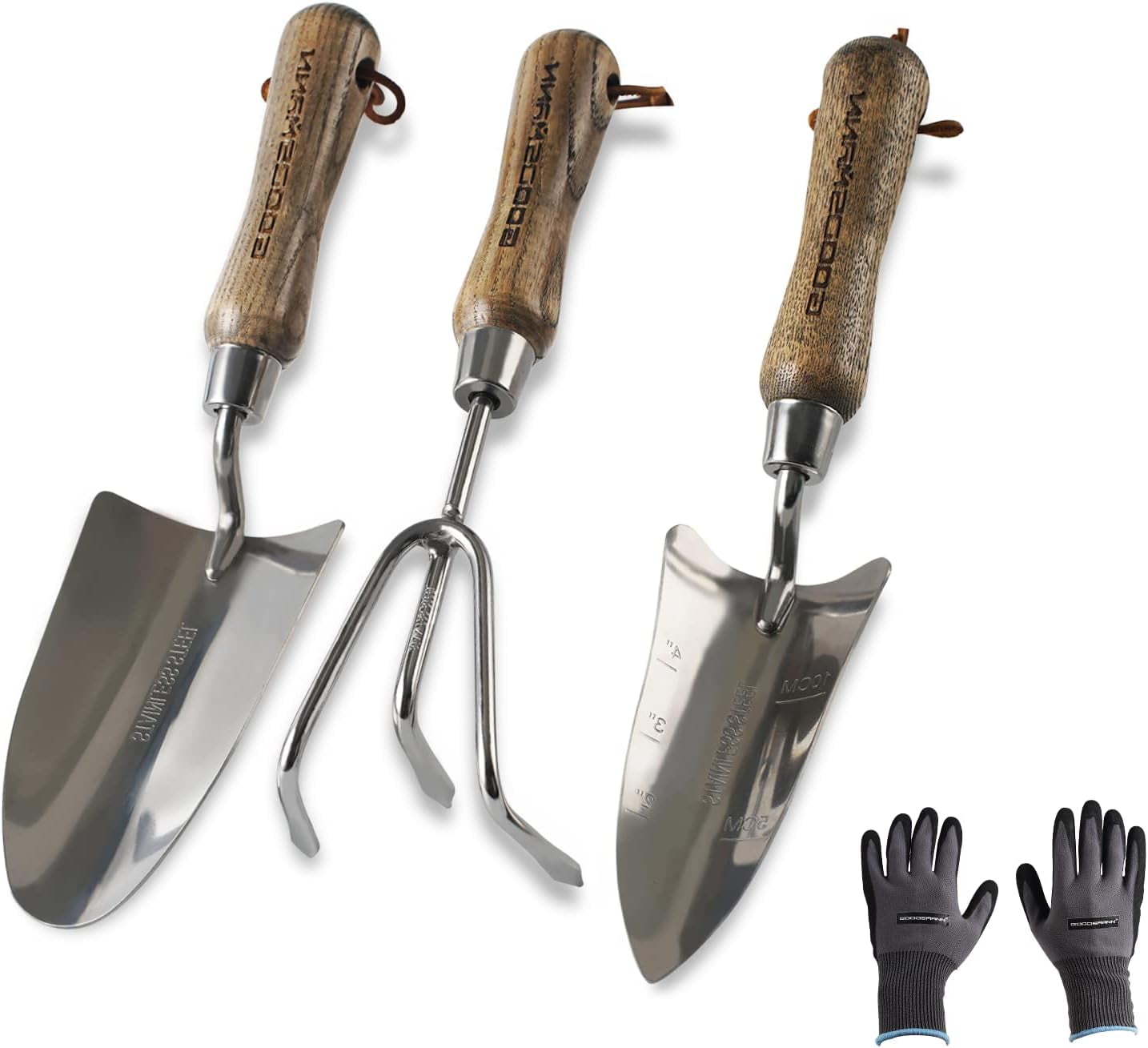 Wellsay Gardening Stainless Steel Tool Set 3 Piece Includes Stainless ...
