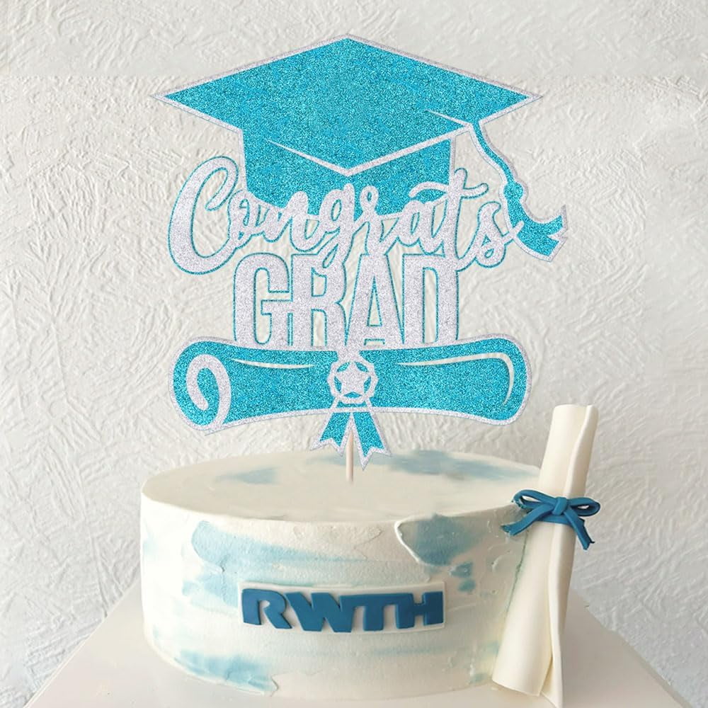 Wellsay Glitter Congrats Grad Cake Tor,2025 Graduation Cake Tor ...