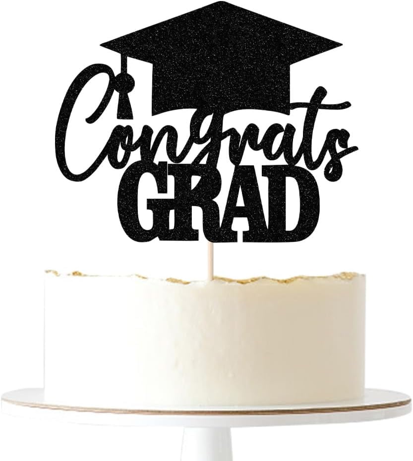Wellsay Glitter Congrats Grad Cake Tor, 2025 Graduation Party ...