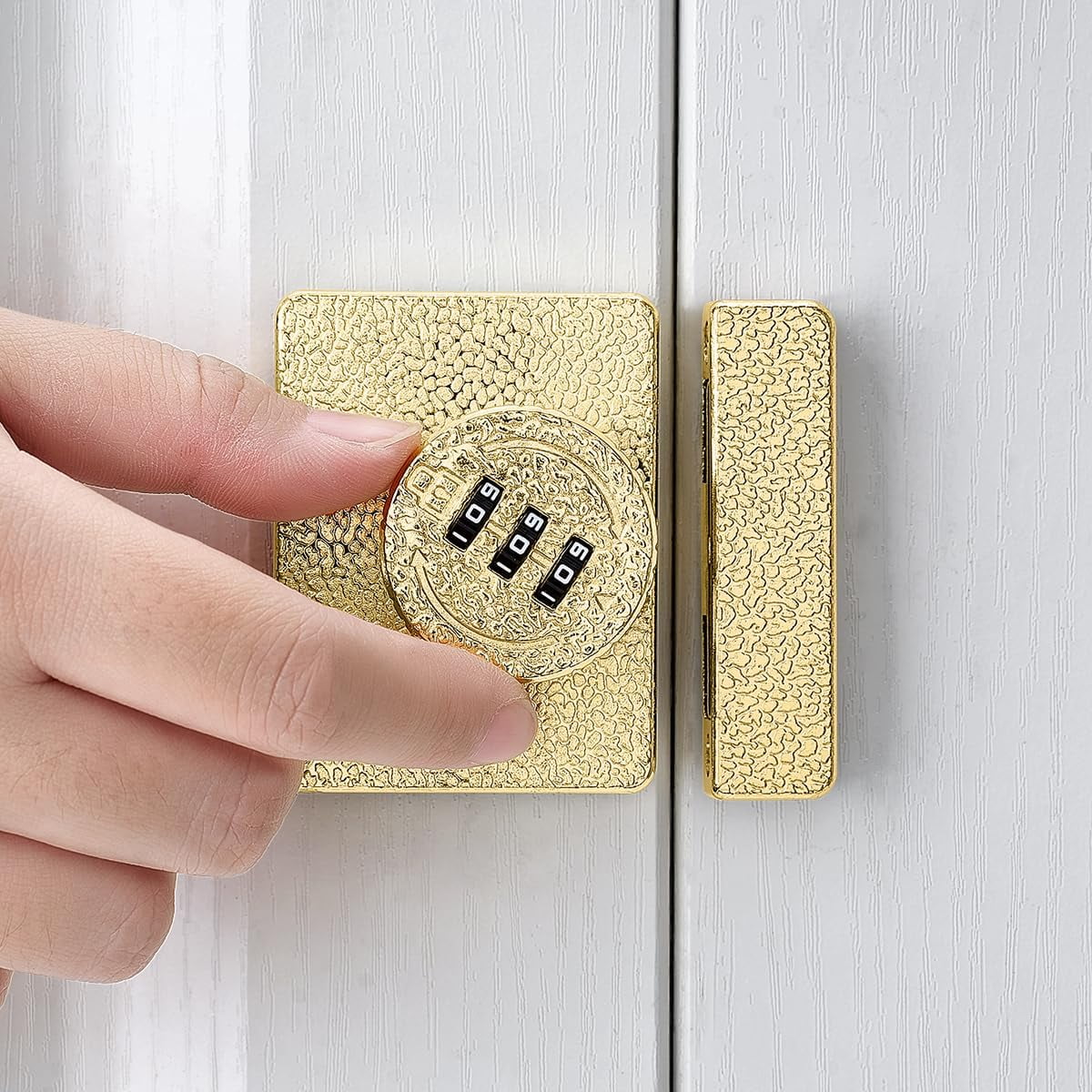 Wellsay Gold Cabinet Lock,Mechanical Password Lock,Anti Pry 3 Digit ...