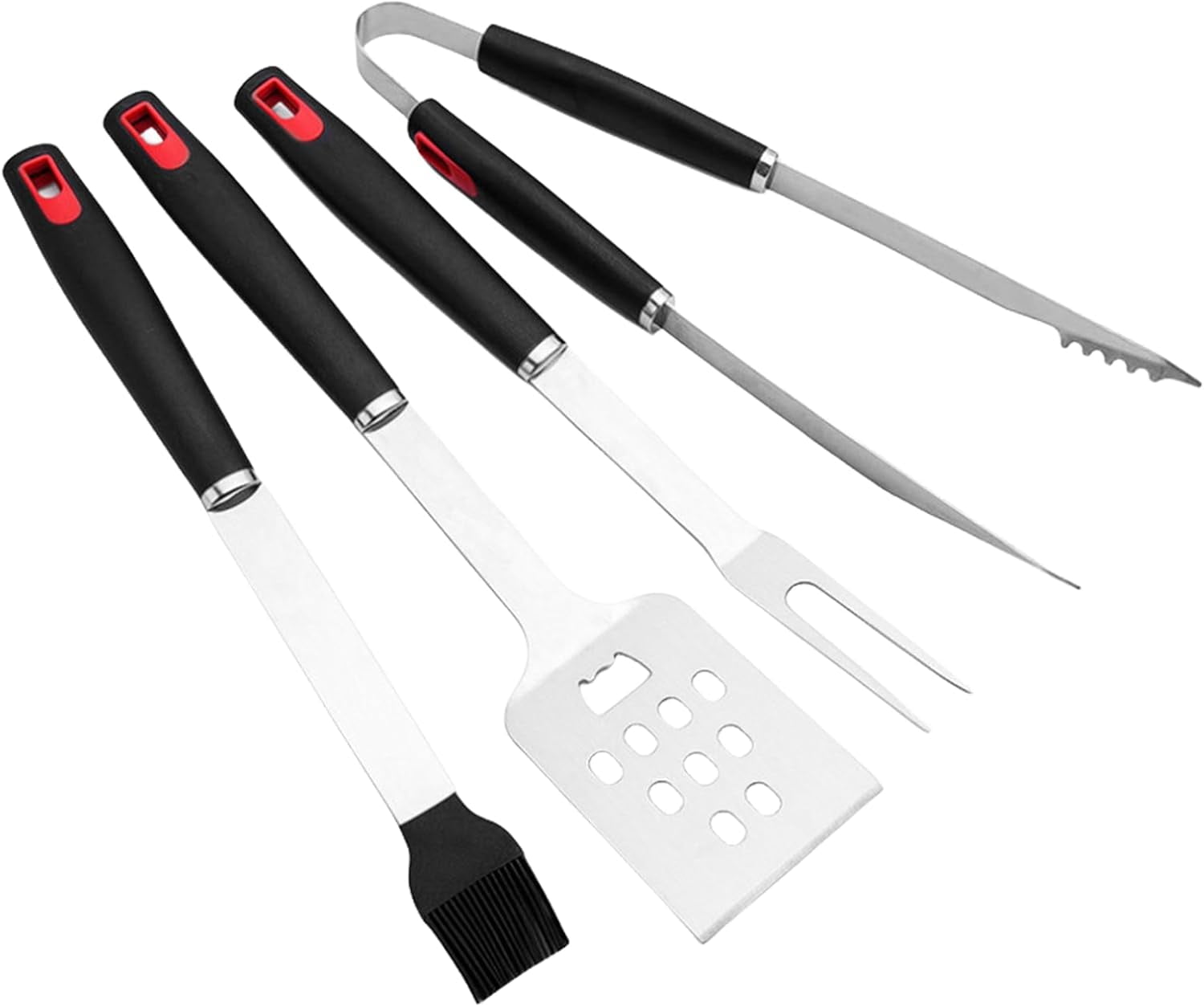 Wellsay Grill Set, 4pcs Outdoor BBQ Accessories Tools, Stainless Steel ...