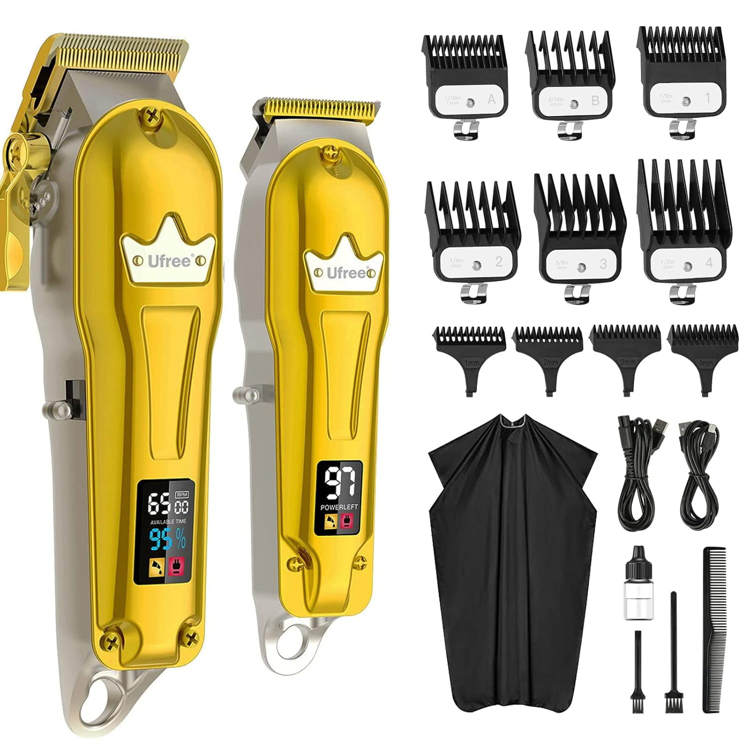 Wellsay Hair Clippers for Men Professional, Metal Barber Clippers and ...