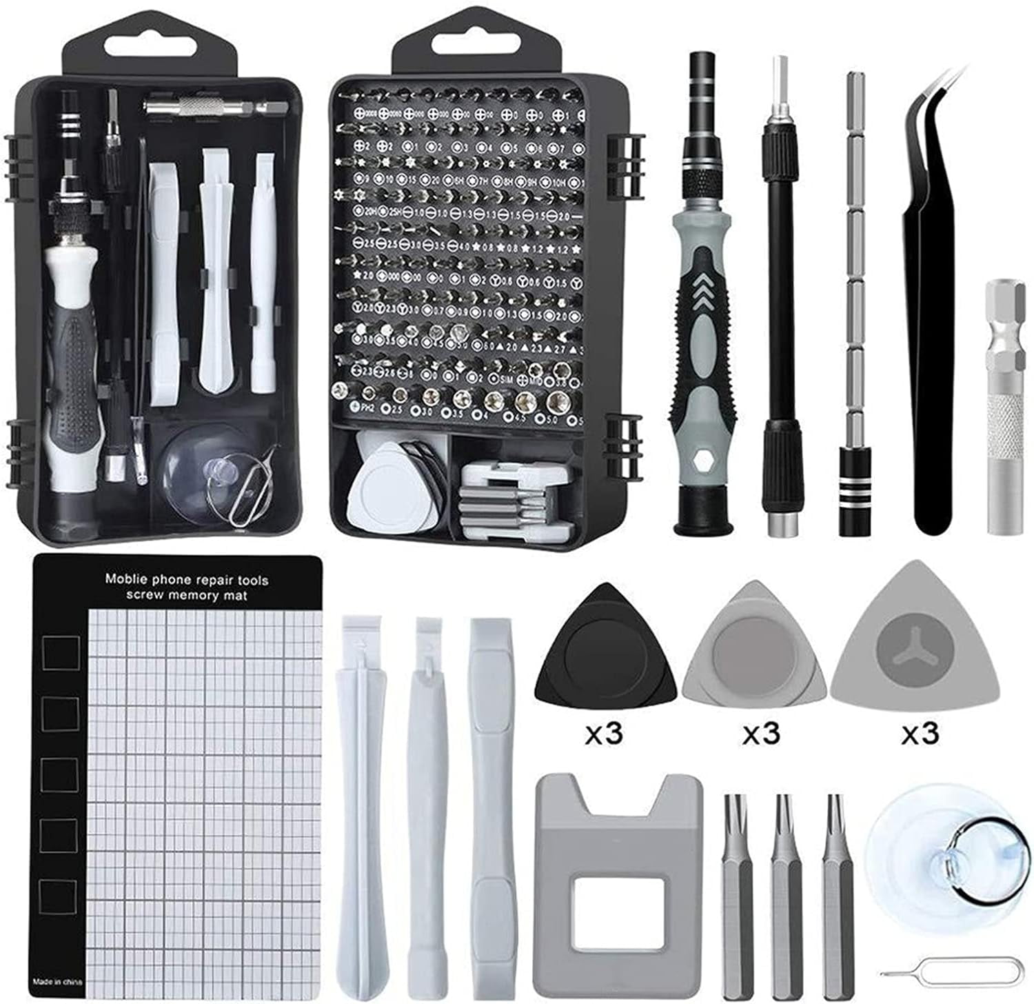 Wellsay Hand Tool Set 115 in 1 Hand Tool Screwdriver Repair Tool Kit ...