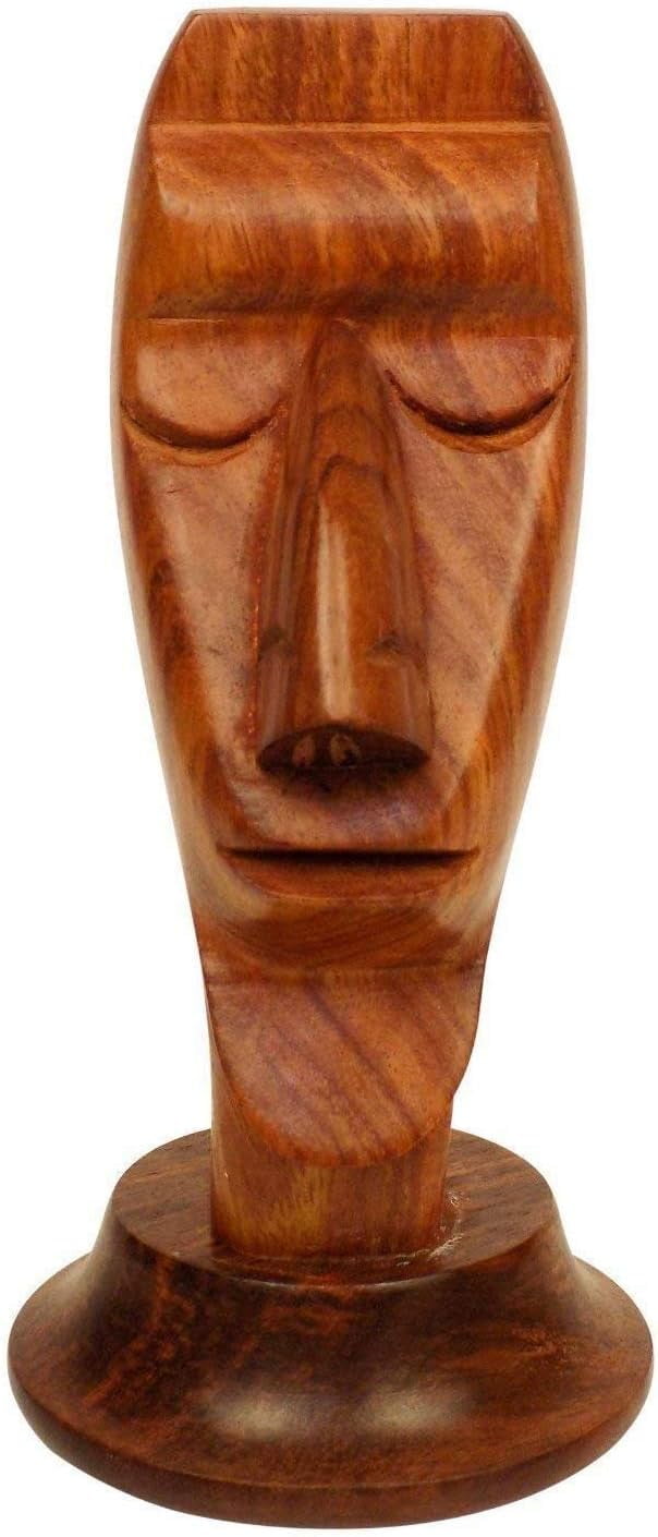 Wellsay Handcrafted Wooden Spectacle Eyeglasses Holder Face Shaped ...