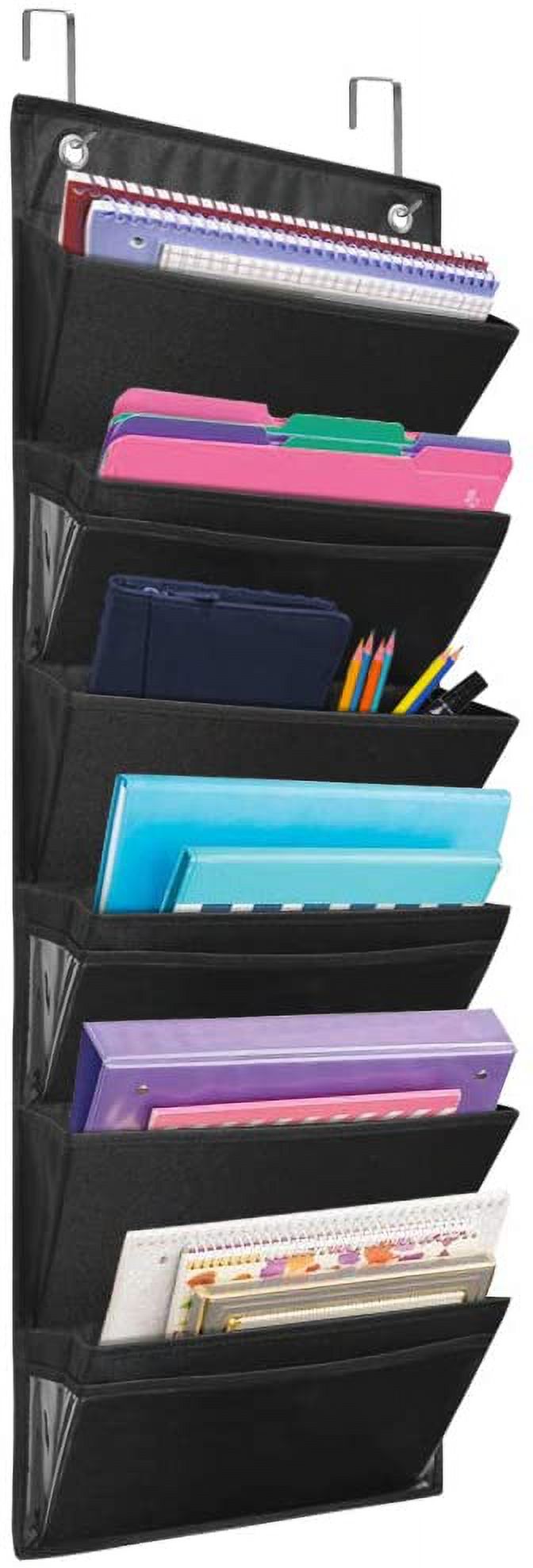 Wellsay Hanging le Organizer Wall Mount Storage Pocket Chart, Over The ...