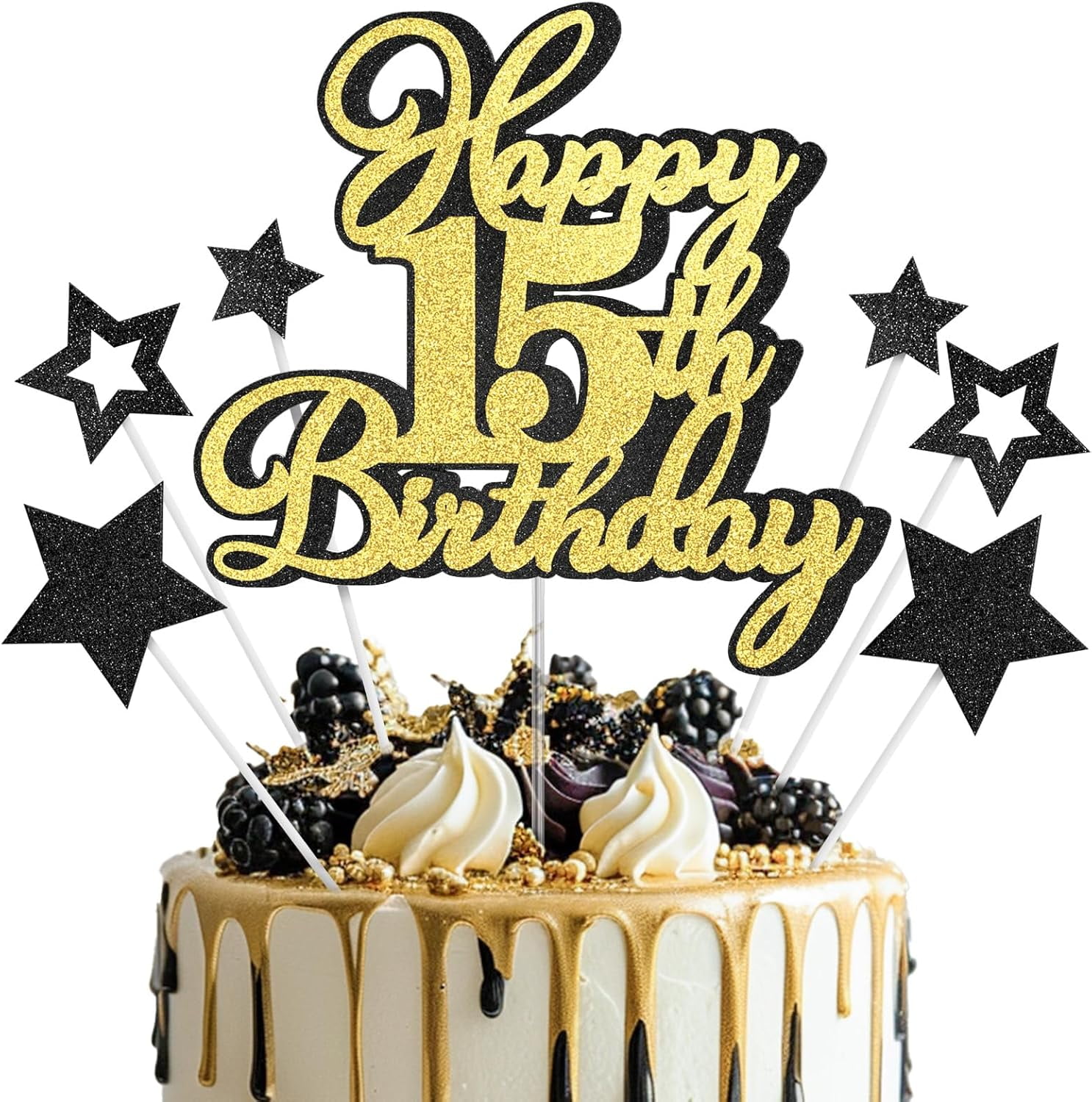 Wellsay Happy 15th Birthday Cake Tor 15 Teenager Birthday Cake ...