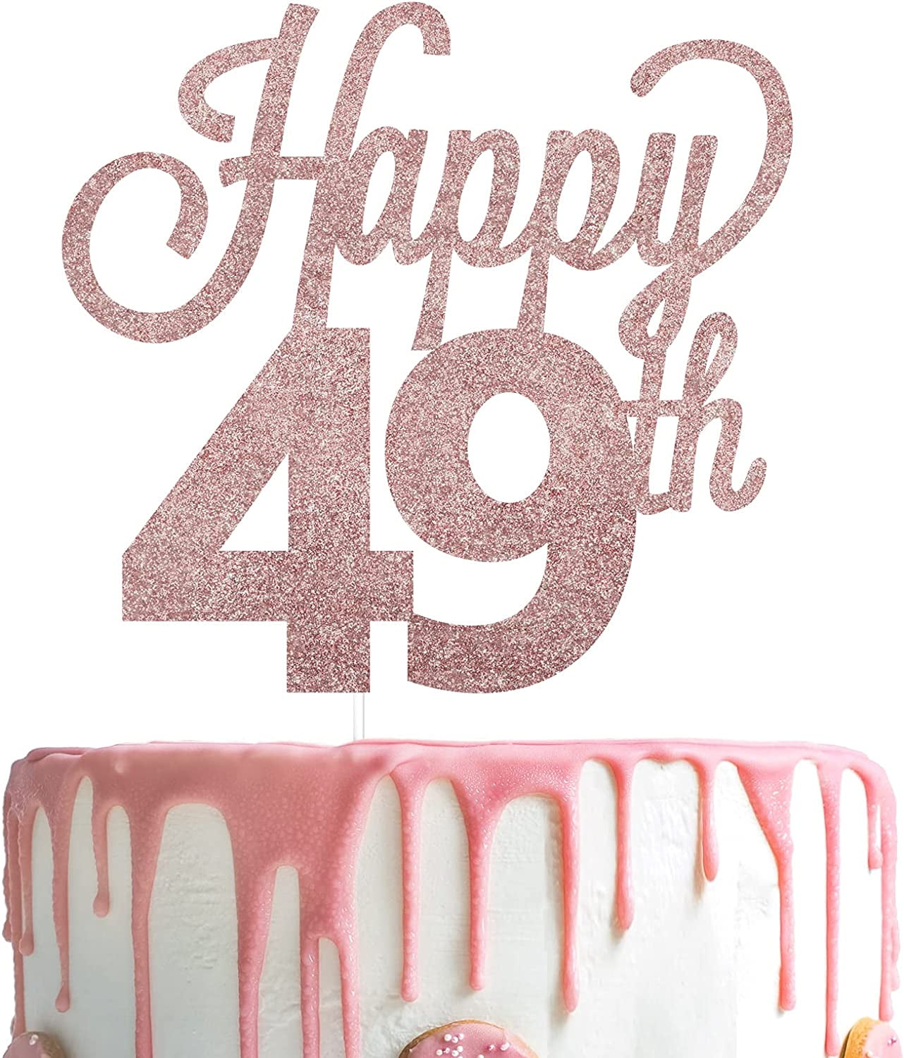 Wellsay Happy 49th Birthday Cake Tor - Cheers to 49 Years Old Birthday ...