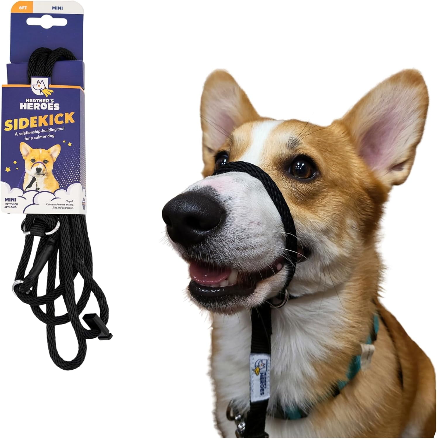 Wellsay Heather's es Sidekick Dog Headcollar with Leash - Sidekick ...