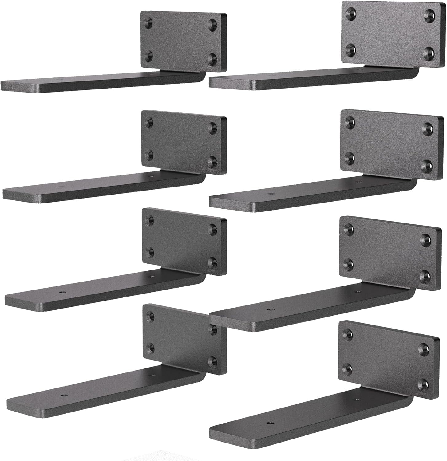Wellsay Heavy Duty 6 Inch Shelf Brackets, 8 Pack, Rustic Industrial ...