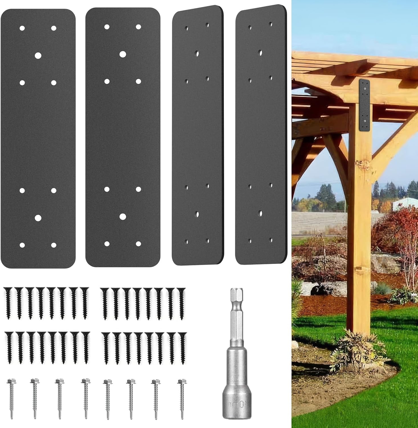 Wellsay Heavy Duty I-Brackets, Made of Heavy Duty Metal, I-Shaped Flat ...