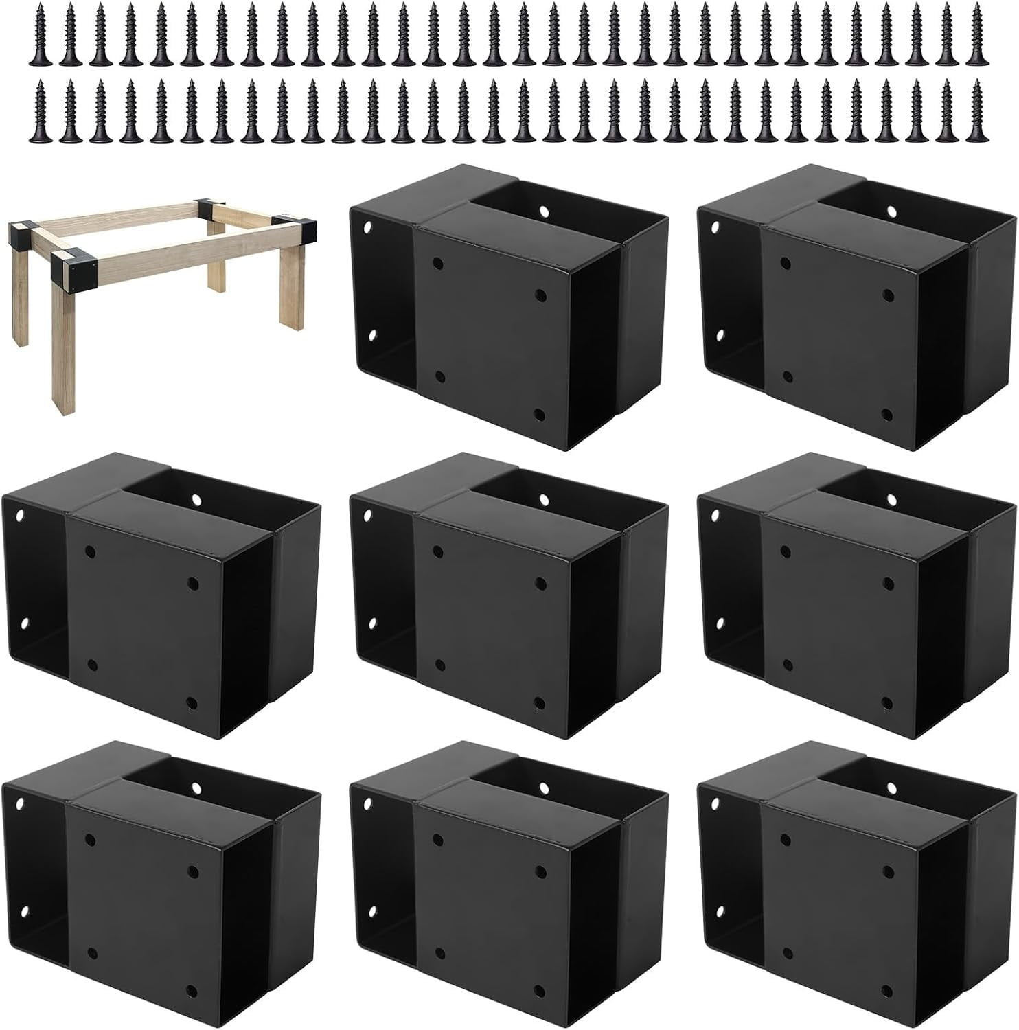 Wellsay Heavy Duty Workbench Kit, 4 Pcs 3-Way Right Angle Corner ...