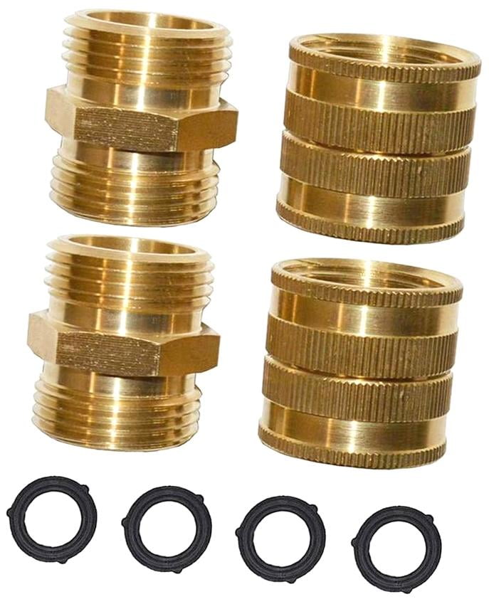 Wellsay Hose Connector Adapter Set: Double Male 3/4" and Female Swivel ...