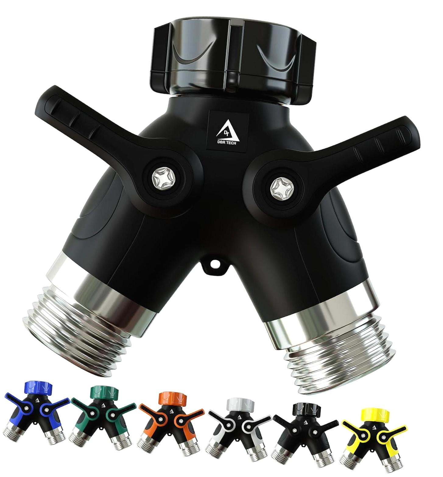 Wellsay Hose Splitter 2 Way, Metal Connector, Two Way Garden Hose ...