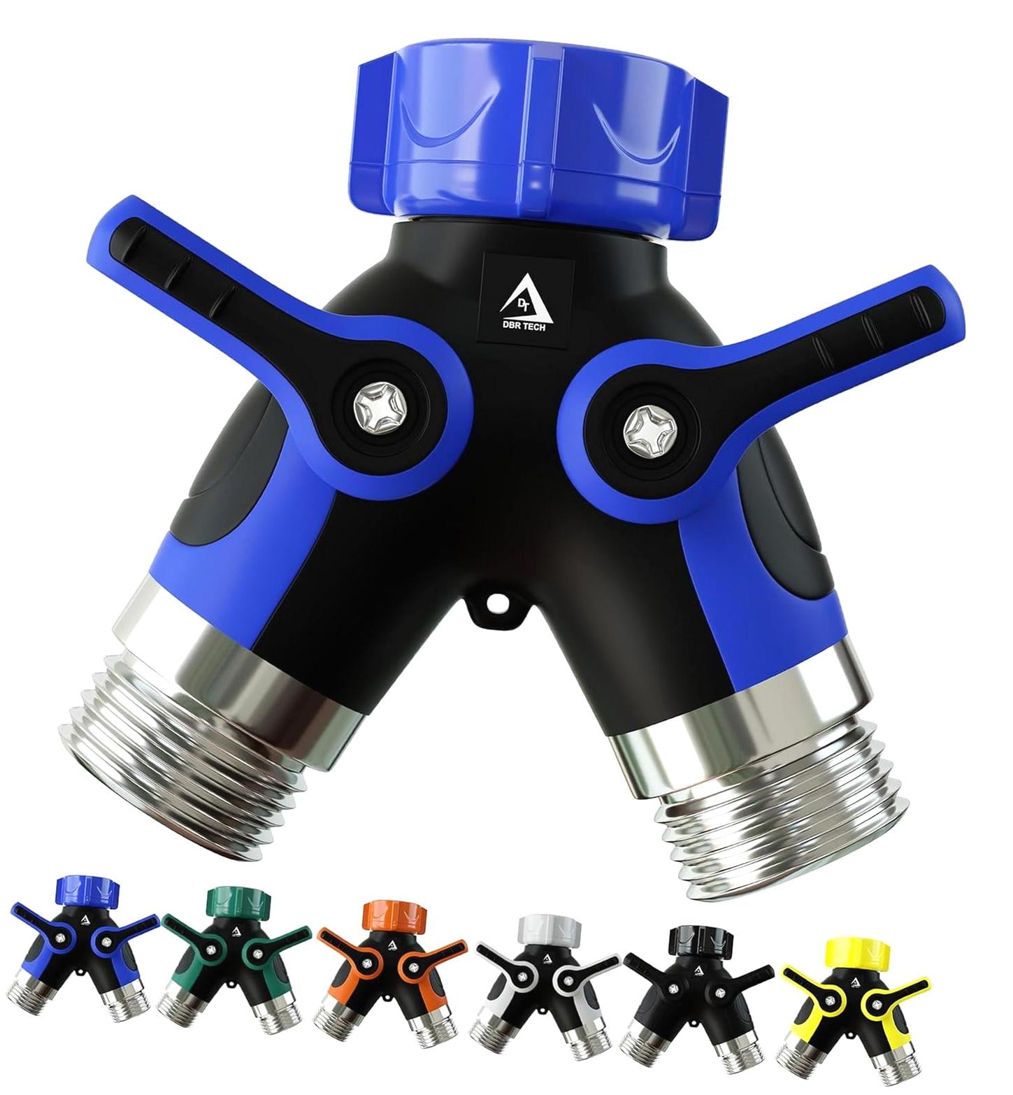 Wellsay Hose Splitter 2 Way, Metal Connector, Two Way Garden Hose ...