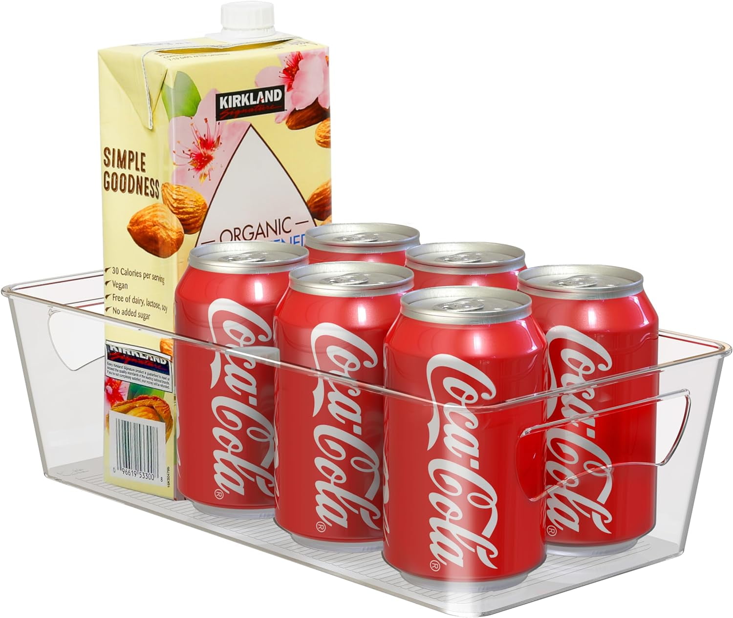 Wellsay Houseware 4 Pcs Pantry Clear Bin Storage Organizer, 14" x 7" x ...