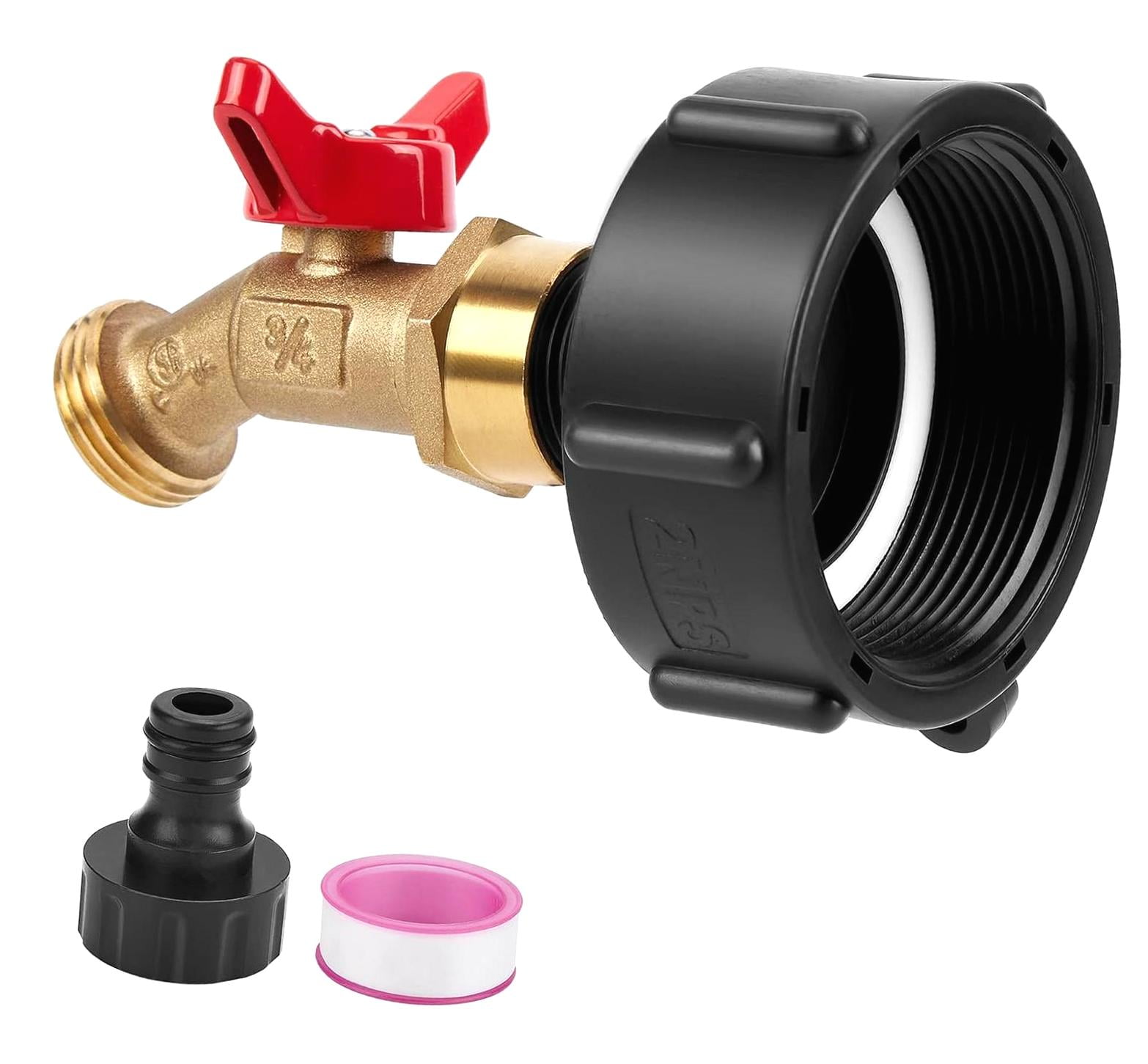 Wellsay IBC Tank Connector, 2.36'' Fine Thread Fitting for 275-330 ...