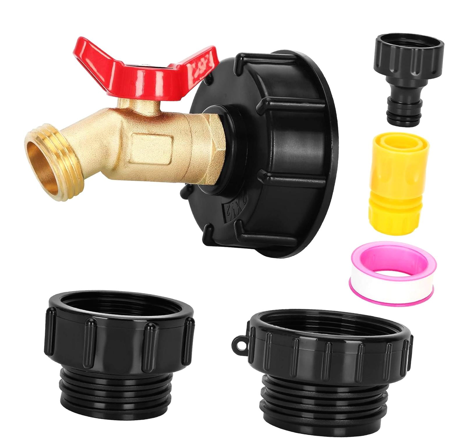 Wellsay IBC Tote Connector, 275-330 Gallon IBC Tote Adapter, 2.44" Fine ...