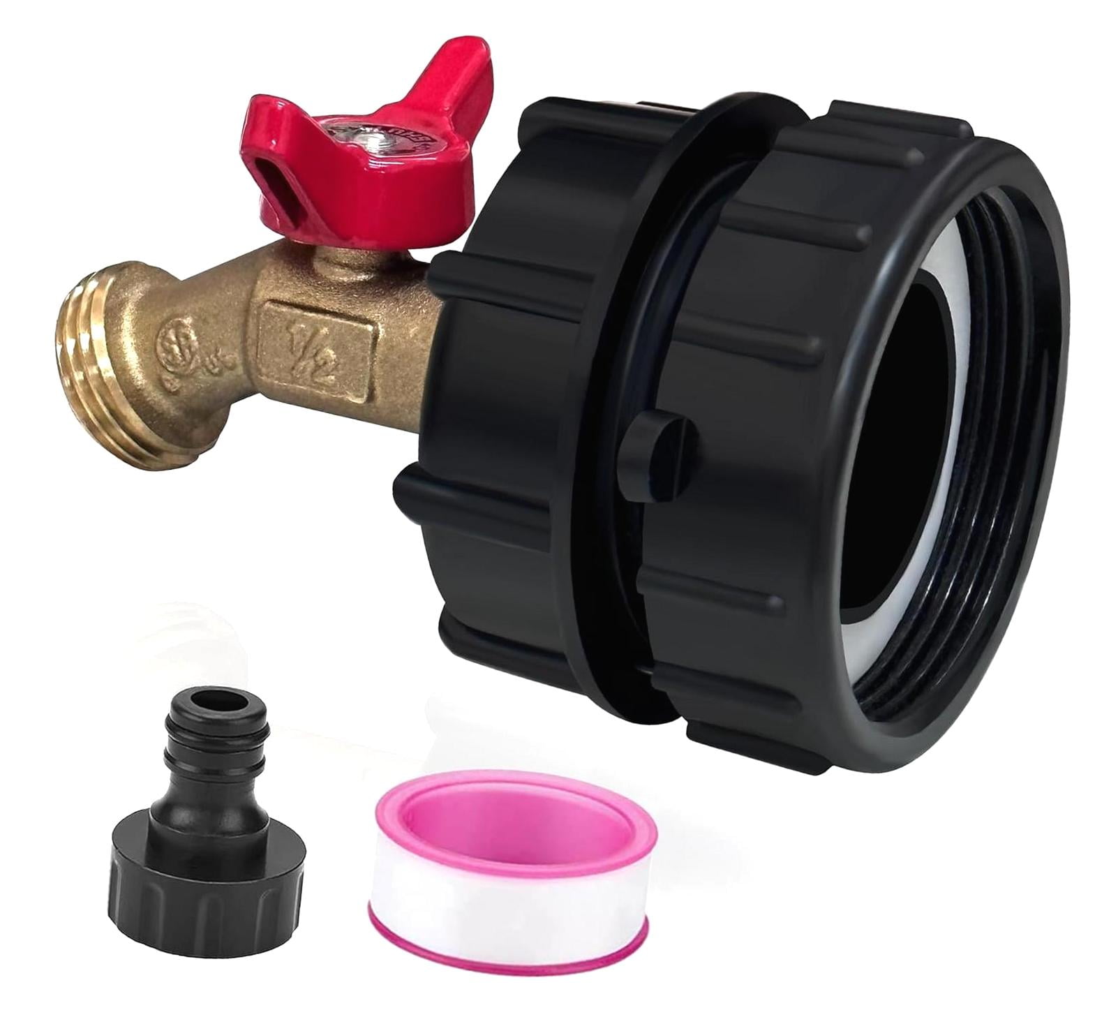 Wellsay IBC Tote Connector, IBC Tote 275-330 Gallon IBC Tote Tank Fitting, Reinforced Solid ...