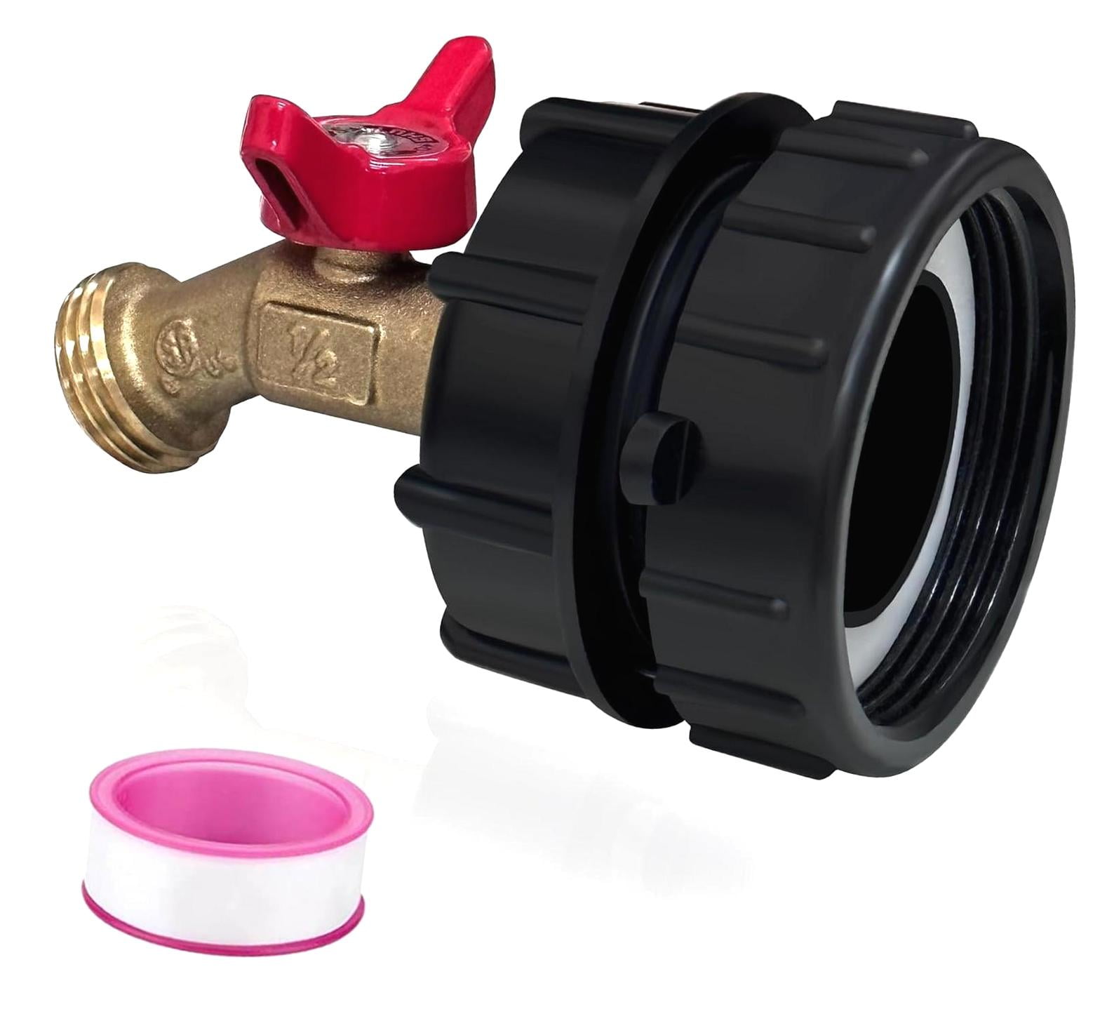 Wellsay IBC Tote Connectors, 2.44" Fine Thread Converter for 275-330 ...