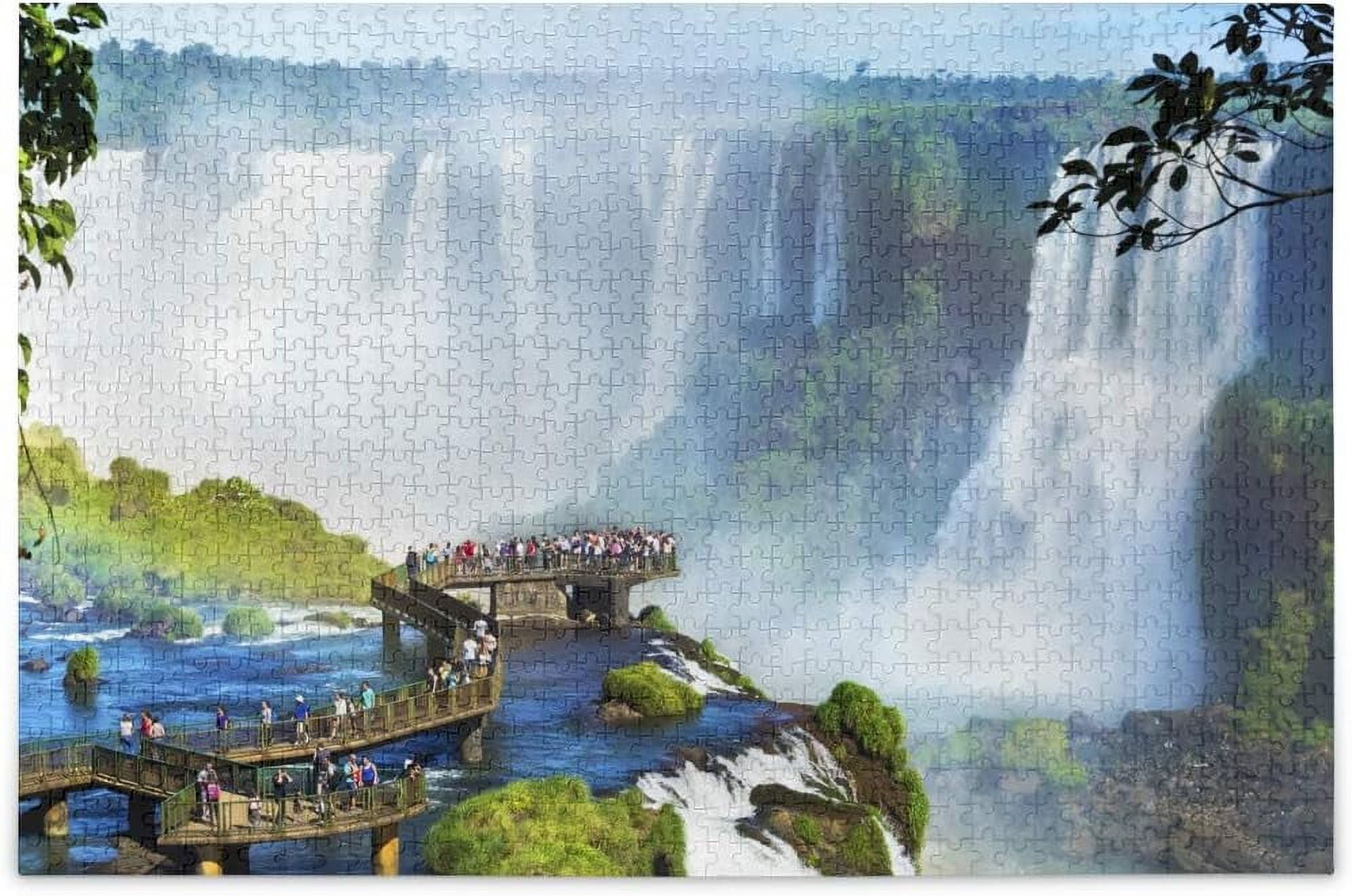 Wellsay Iguazu Falls 1000 Piece Large Jigsaw Puzzle for Adults - Game ...