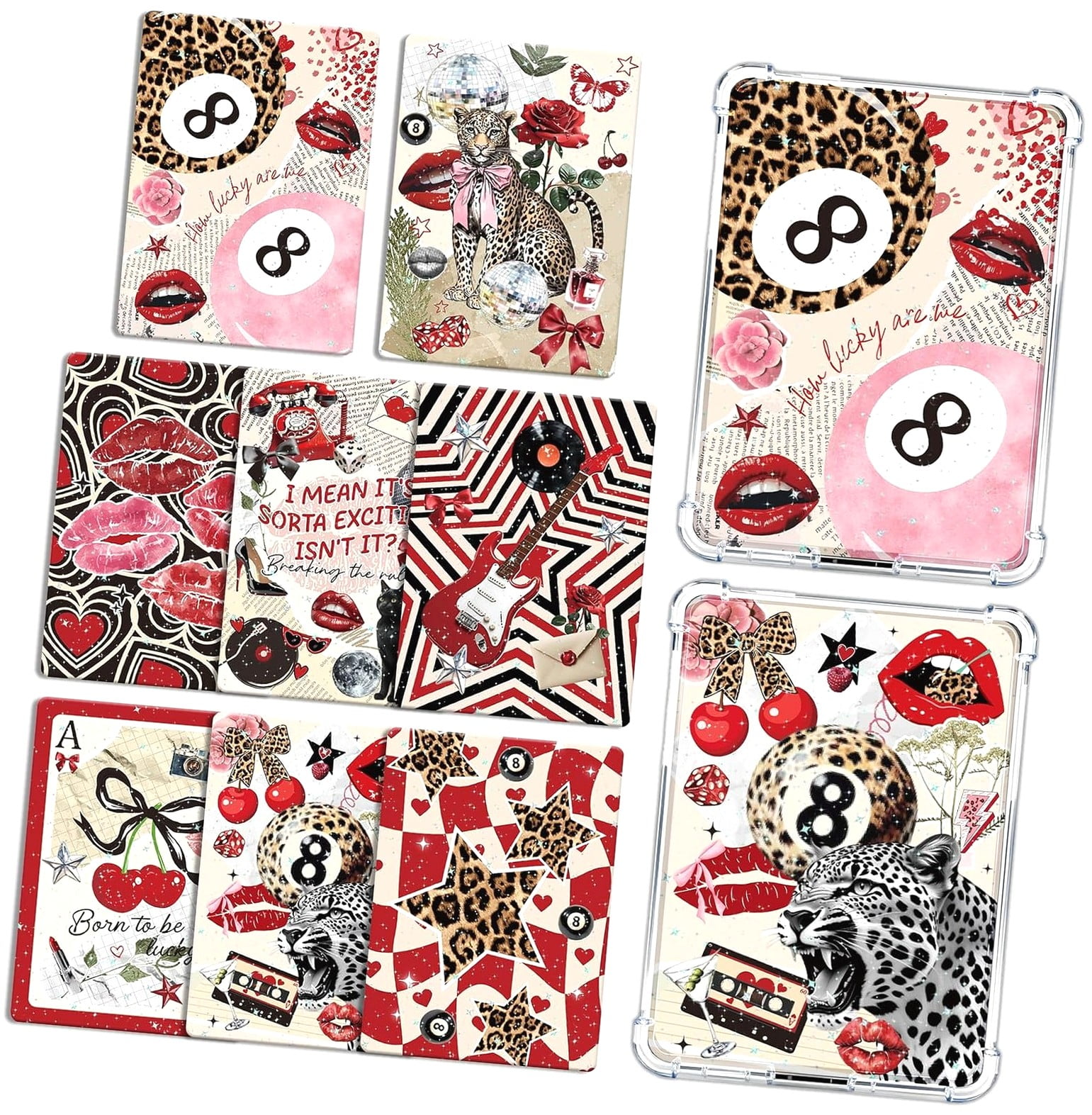 Wellsay Insert Cardstock for Clear Case 8 Pieces Y2K Aesthetic ...