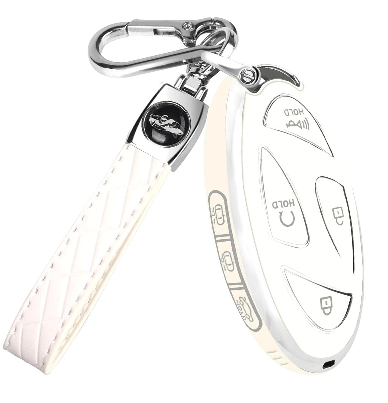 Wellsay Ioniq 6 Key Fob Cover, TPU 360-Degree Protection with Leather ...