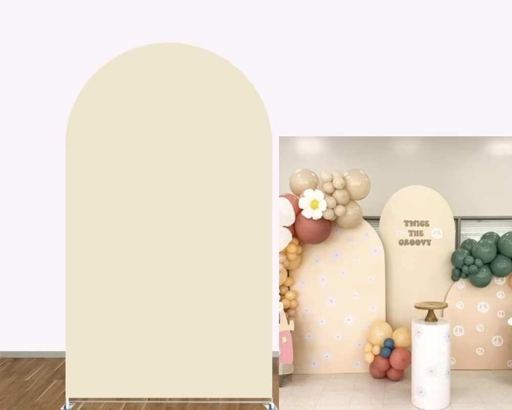 Wellsay Ivory Double Sides Arch Backdrop Cover for Birthday Party Baby ...