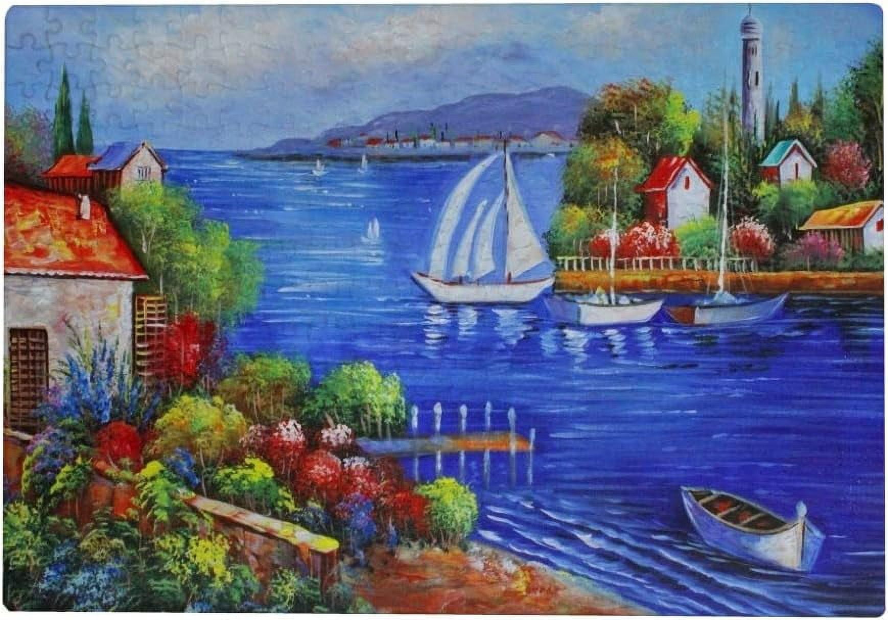 Wellsay Jigsaw Puzzles Artwork Gift for Adults Teens Beautiful Lake ...